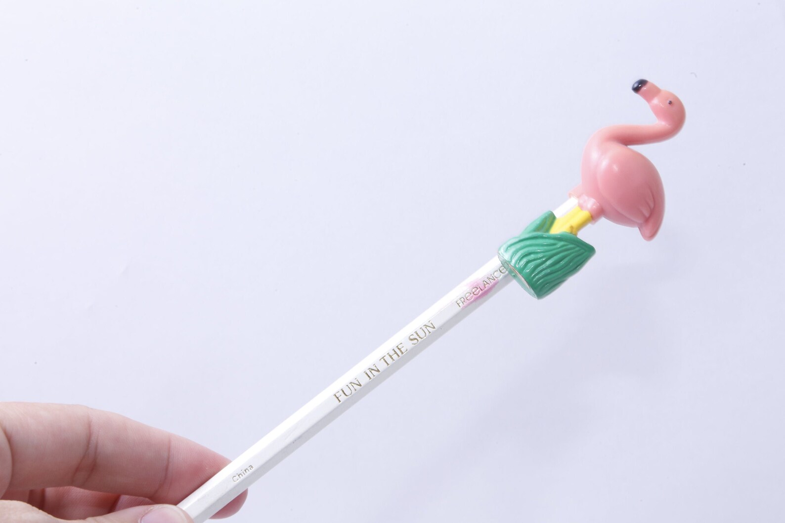 Flamingo, Bird, Pencil Topper, Fun in the Sun, White, Pencil, Freelance ...