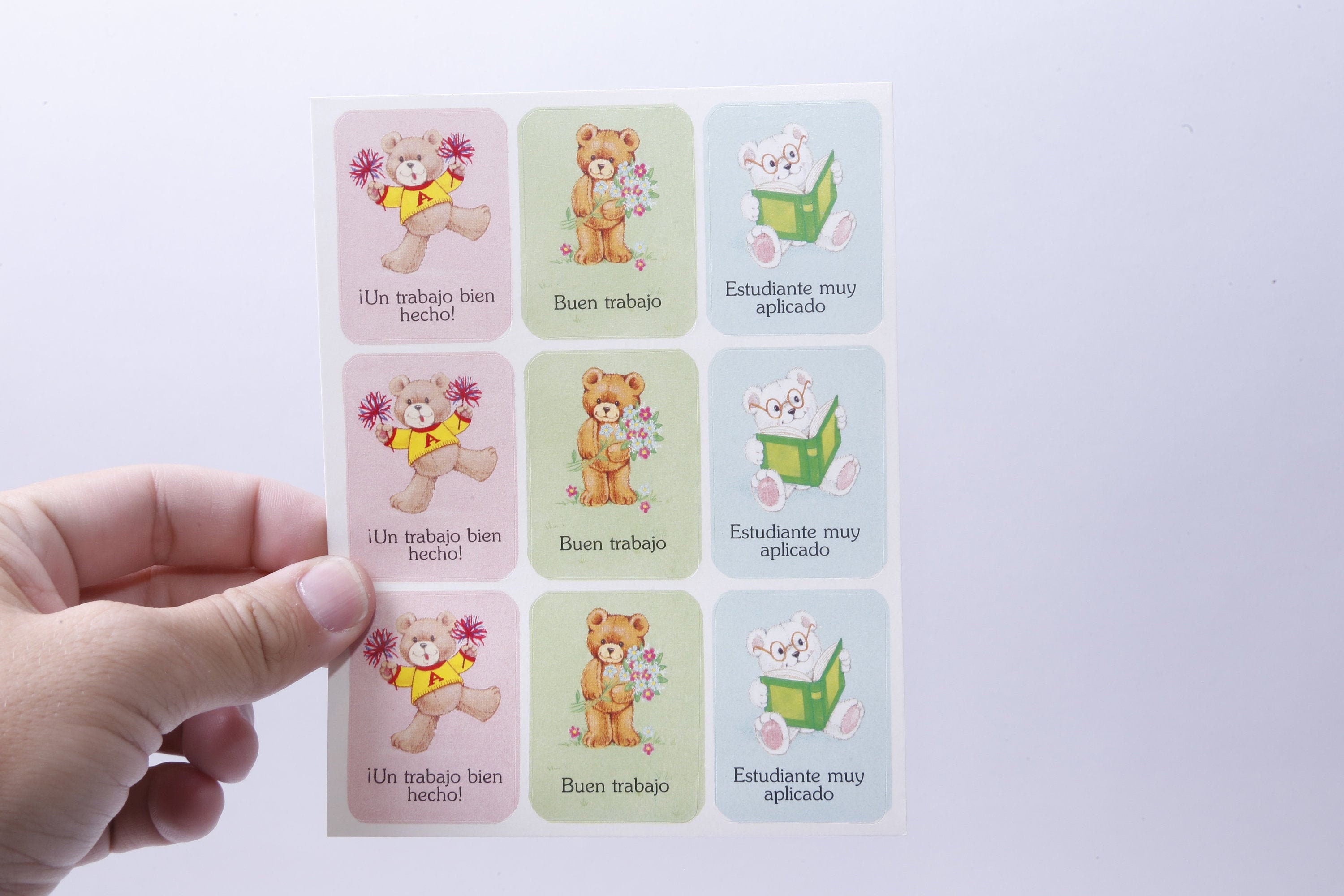 Teddy Bears Spanish Espanol Phrases Sticker Sheet - Etsy