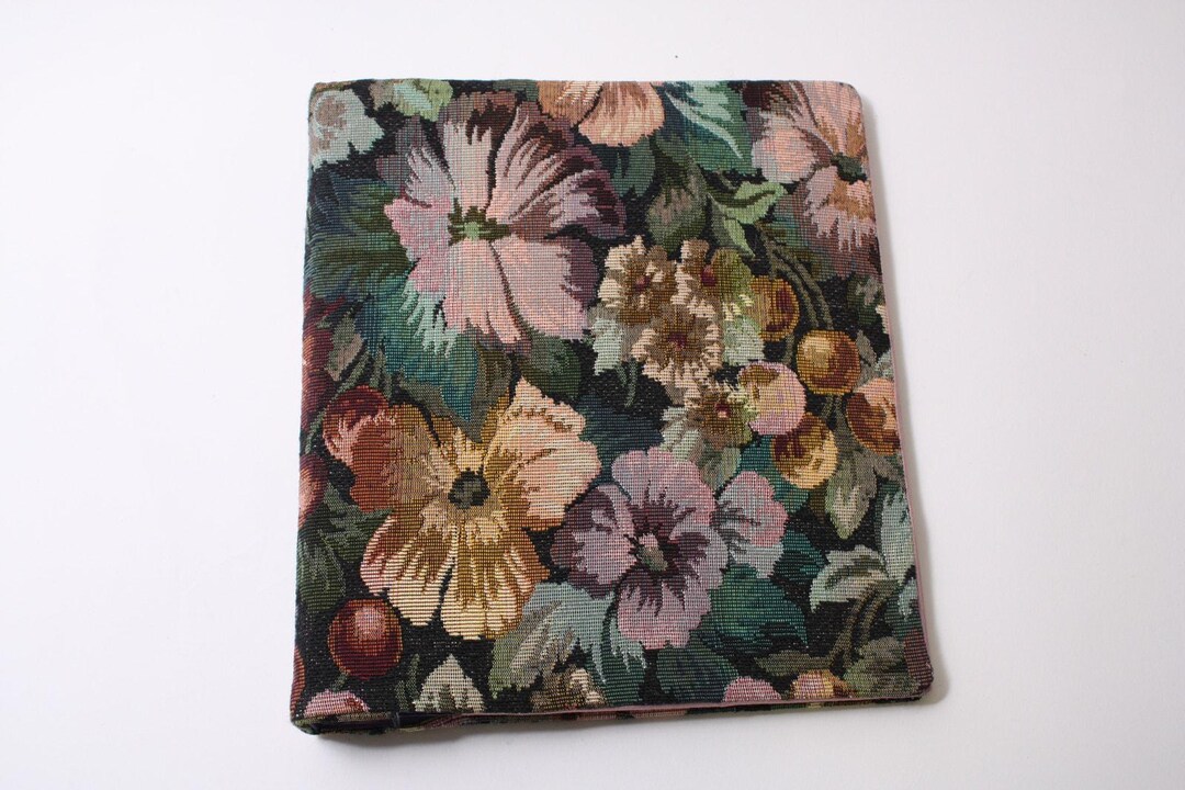 Embroidered, Flowers, 1990s, Binder Binder, Office, School, Papers ...