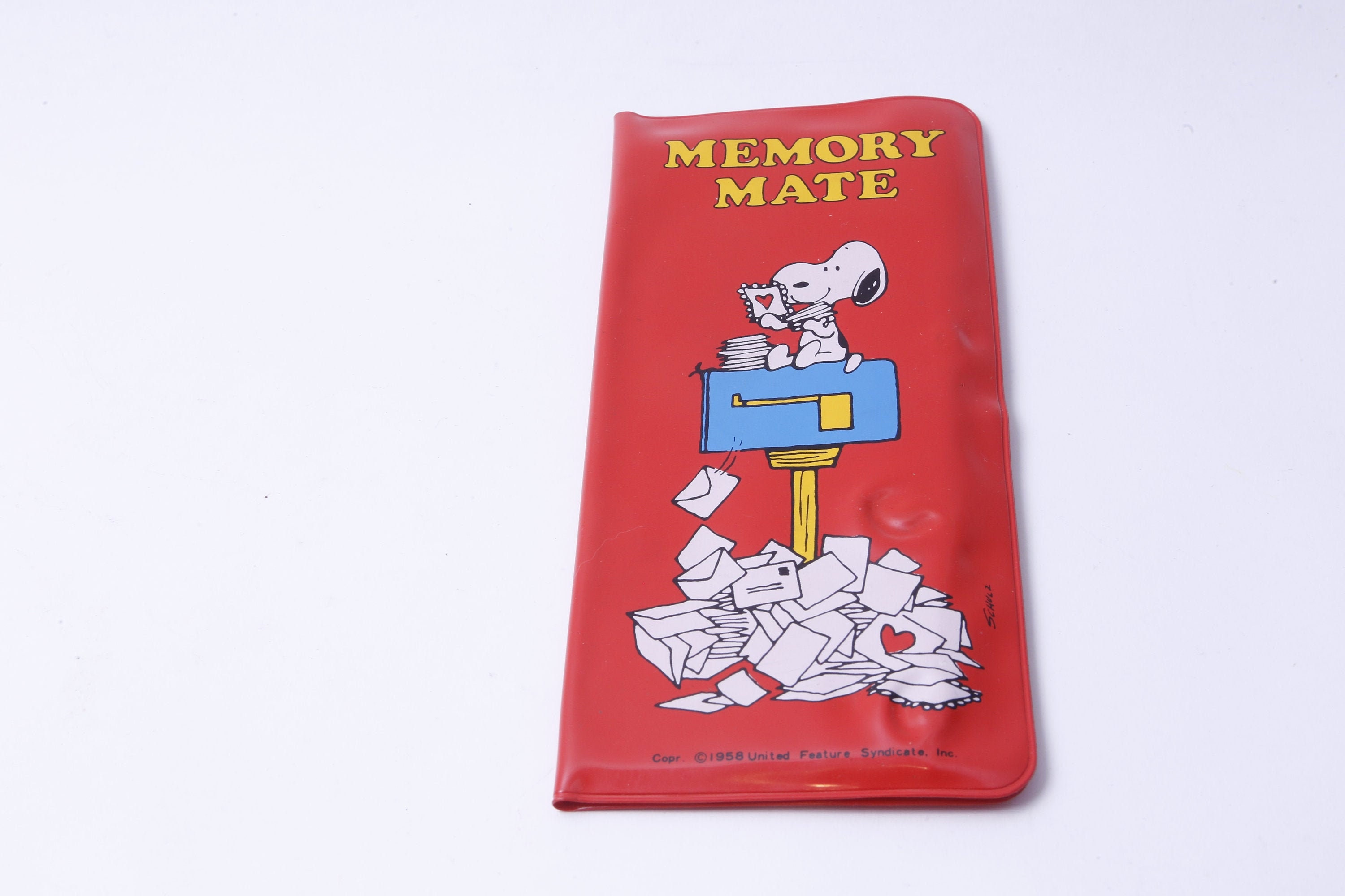 Peanuts Snoopy Memory Mate Red Notepad Folding Card - Etsy UK