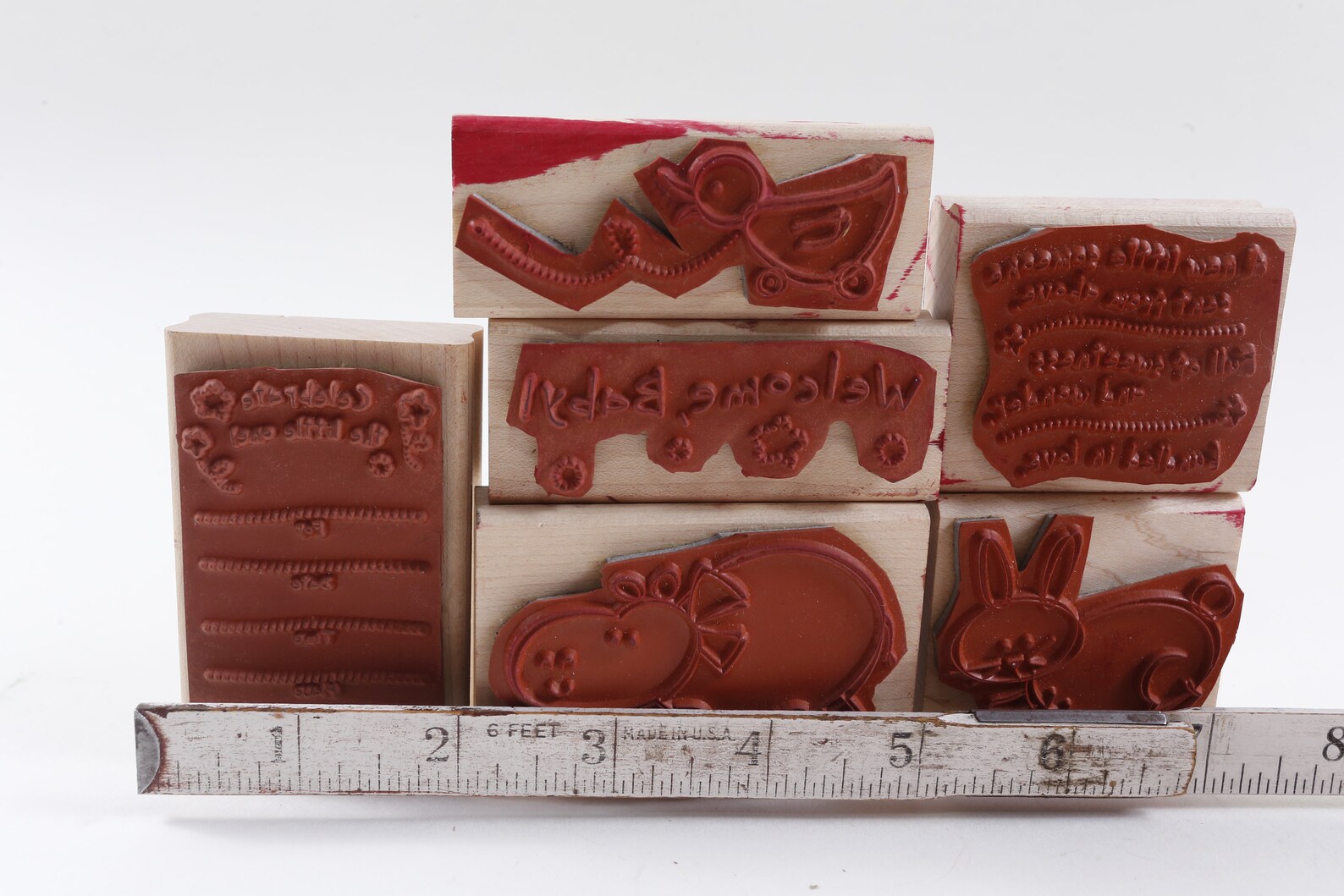 Baby Birth Cute Animals Stamp Set Message Stamp Rubber - Etsy