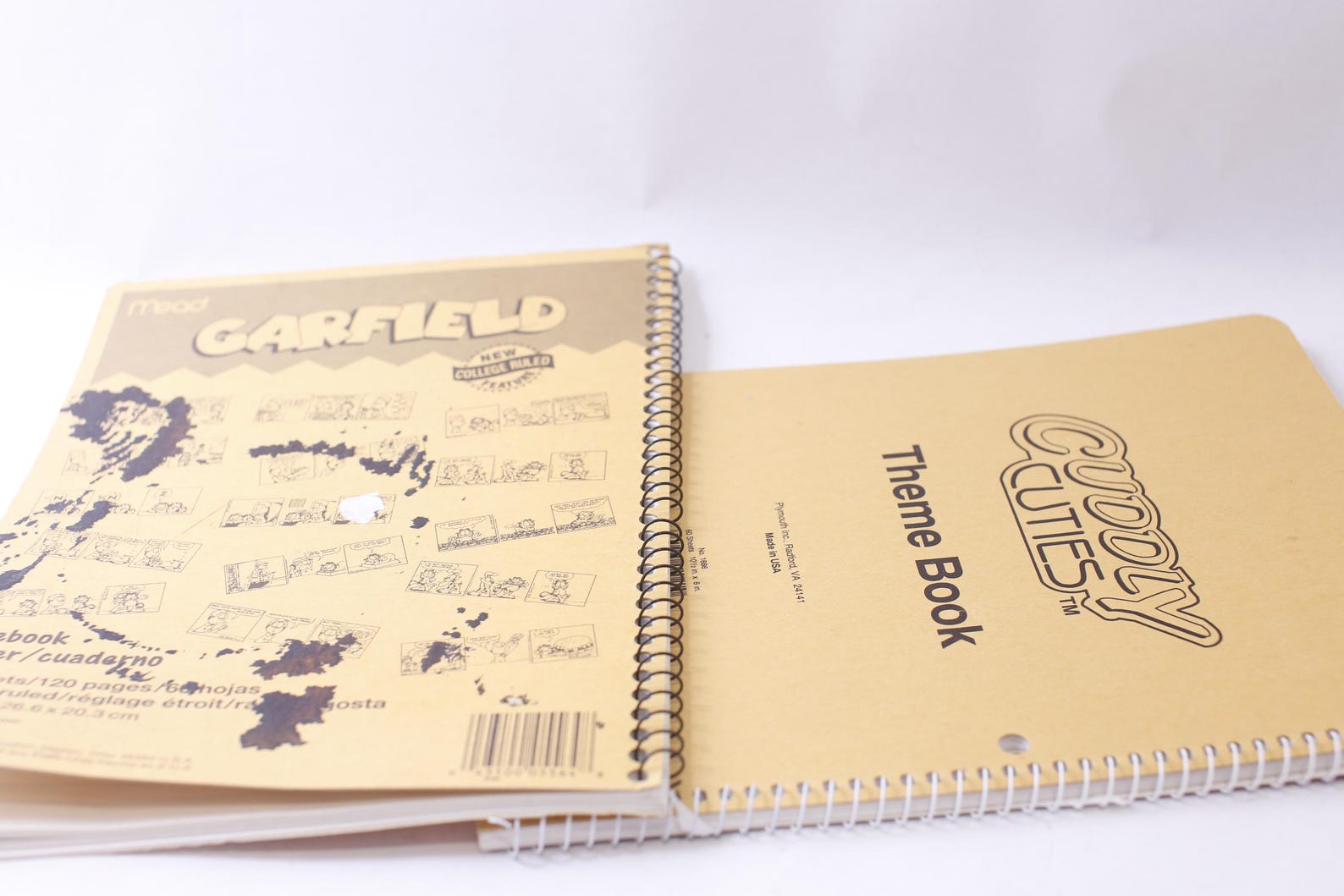 1980s Garfield, Cuddly Cuties, Notebooks, Spiral Binding, Theme Books ...