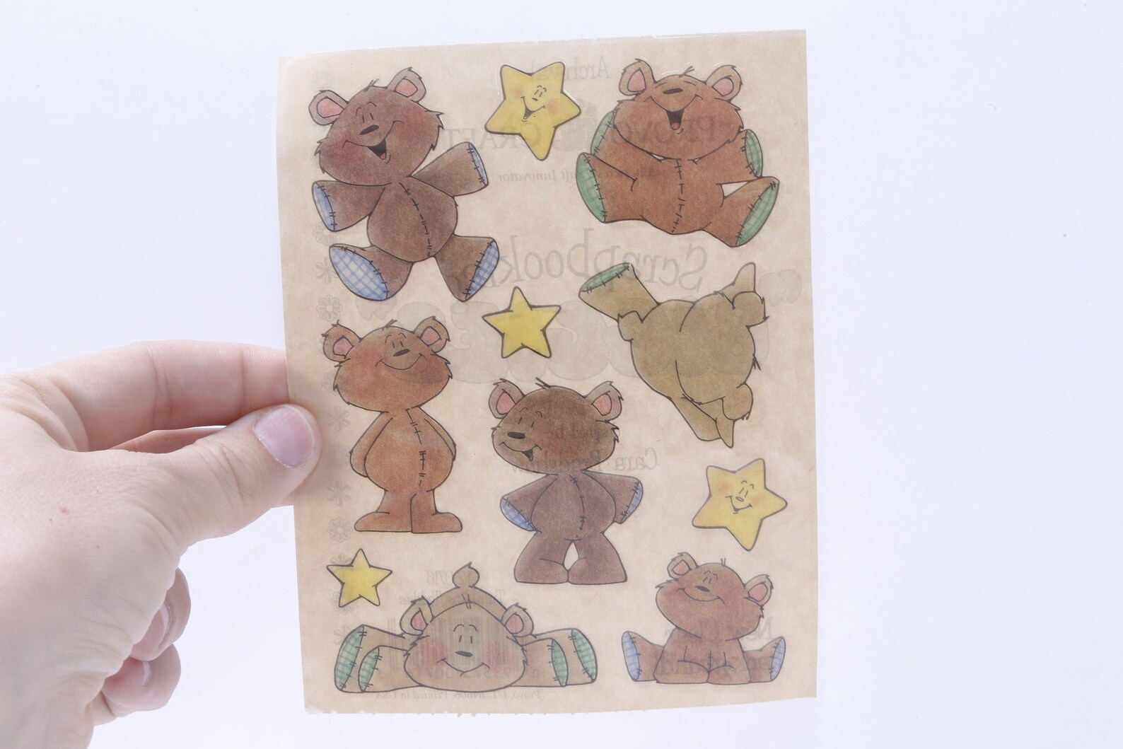 Biggles Teddy Bear Sticker Sheet Provo Craft Animals - Etsy