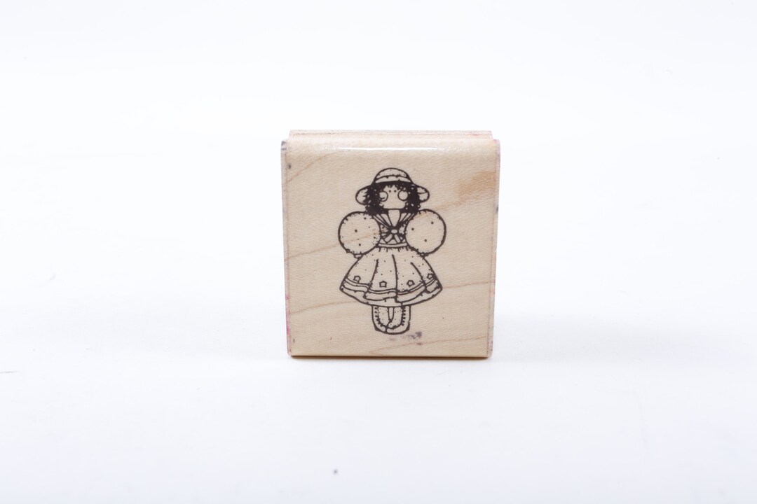 Cute, Girl, Dress, Figure, Person, Stamp, Message Stamp, Rubber Stamp ...