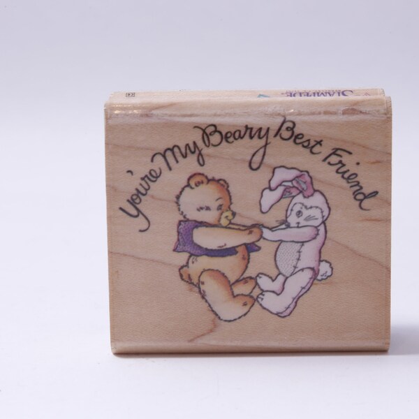 Teddy Bear Rubber Stamp - Etsy
