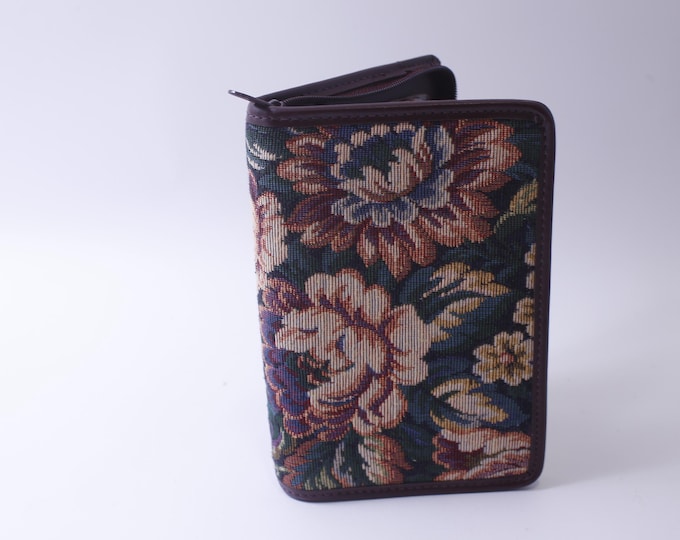 Day Runner, Leather Planner With Floral Tapestry Cover, 6-ring Binder ...