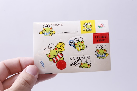 Sanrio Keroppi Rana Hoja de pegatinas Deportes Béisbol - Etsy México