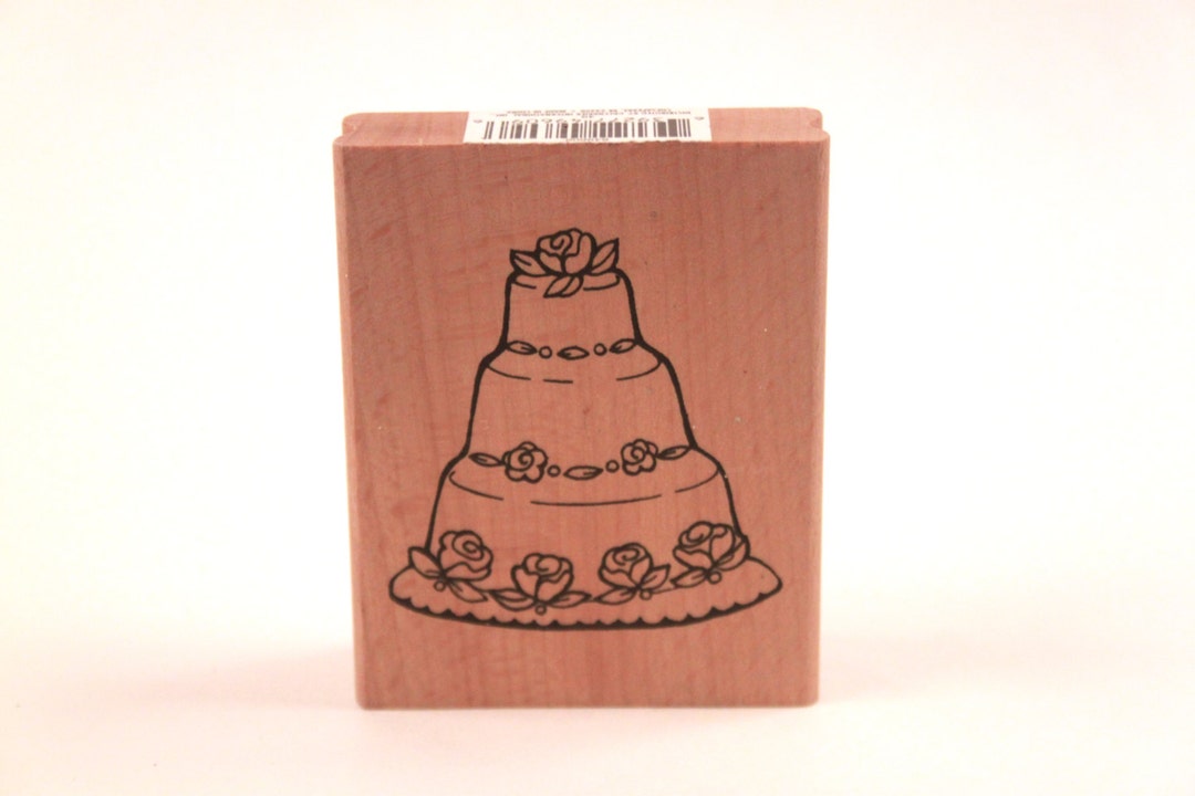 Wedding Cake Vintage Rubber Stamp - Card Making - Crafts ~ 20-01-95 - Etsy