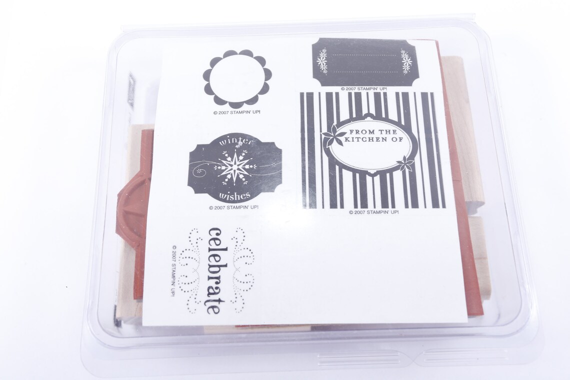 Labelicious Stamp Set Labels Frames Borders Stamp Rubber | Etsy