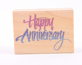 Happy Anniversary Stamp - Etsy