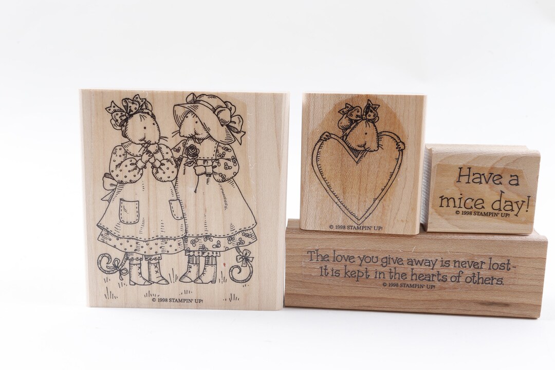 Mice Day, Nice Day, Wishings, Stamp Set, Rubber Stamp, Wooden, Stampin ...