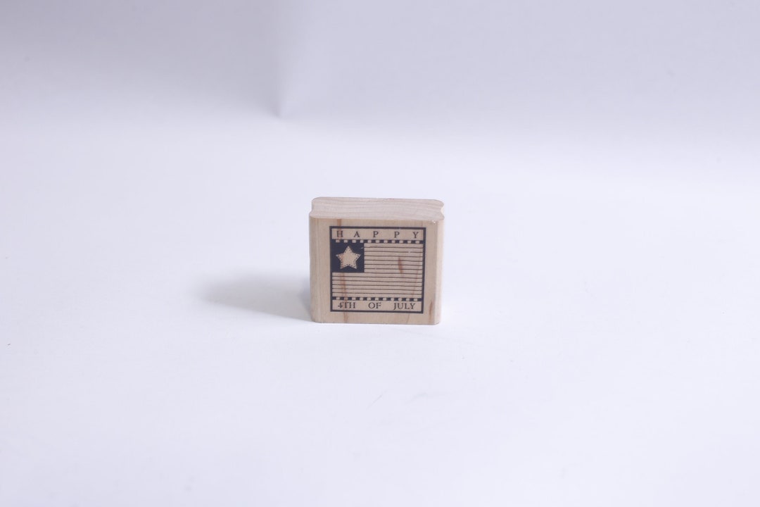 Fourth of July Stamp, Patriotic Rubber Stamp, American Flag Design ...