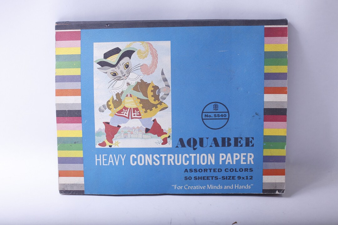 Aquabee, Heavy Construction Paper, Assorted Colors, Size 9x12, Craft ...