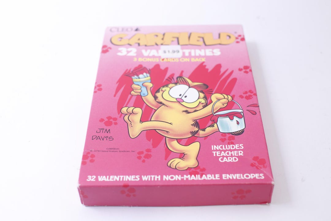 Garfield the Cat Valentines With Envelopes, Cleo Inc, Gibson Greetings ...