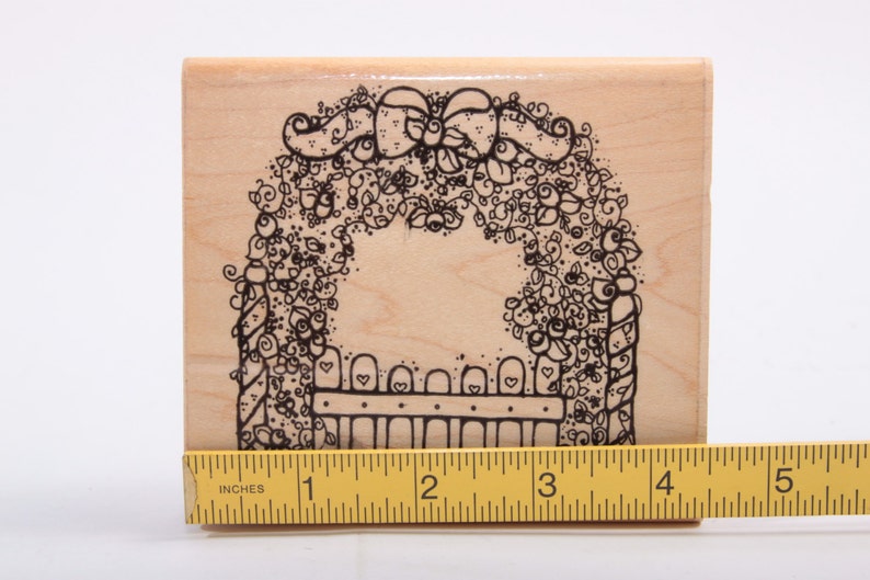 XL Large Garden Gate Mounted Wooden Stamp - Card Making - Crafts ...