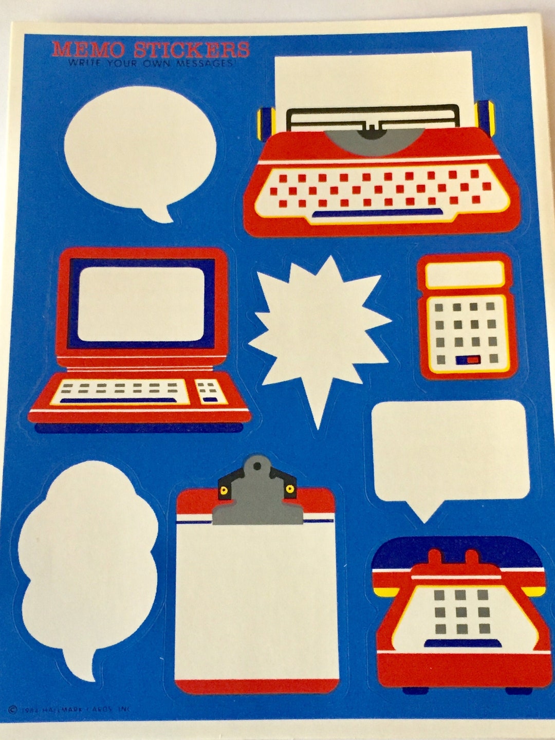 Cute Memo Stickers Computer Technology Vintage Single Sticker Sheet ...