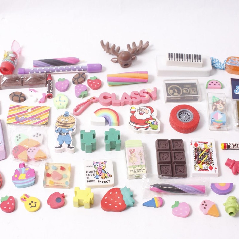 Vintage 90s Erasers - Etsy