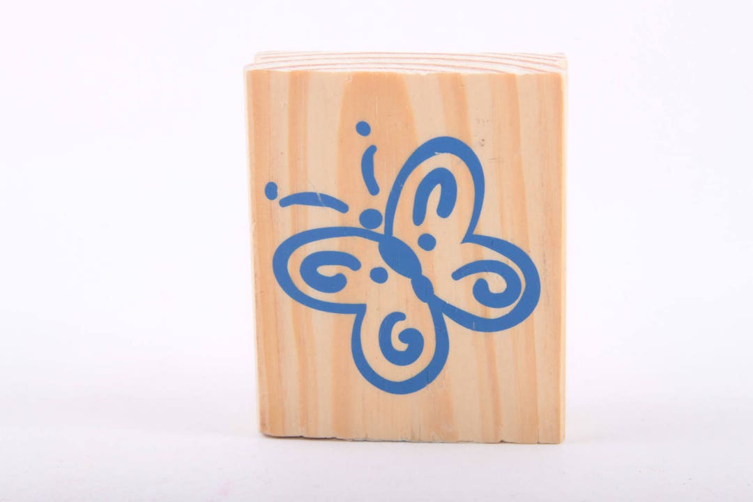 Butterfly, Cute, Small, Rubber Stamp, Vintage, Craft, Card Making ...