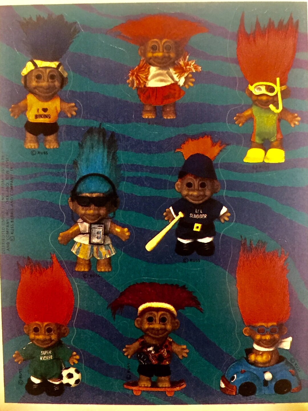 Russ Trolls 80s 90s Dress up Vintage Single Sticker Sheet 1980's ...