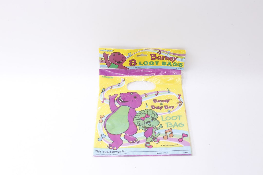 90s, Barney, Loot Bag, Birthday Party, Set, 8, Unique, the Lions Group ...