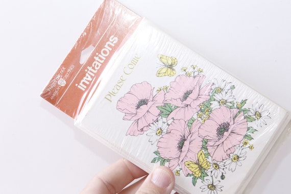 Invitations Please Come Flowers American Greetings Forget - Etsy