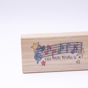 This Music Belongs To, Clef, Notes, Stars, Phrase, - Message Stamp ...