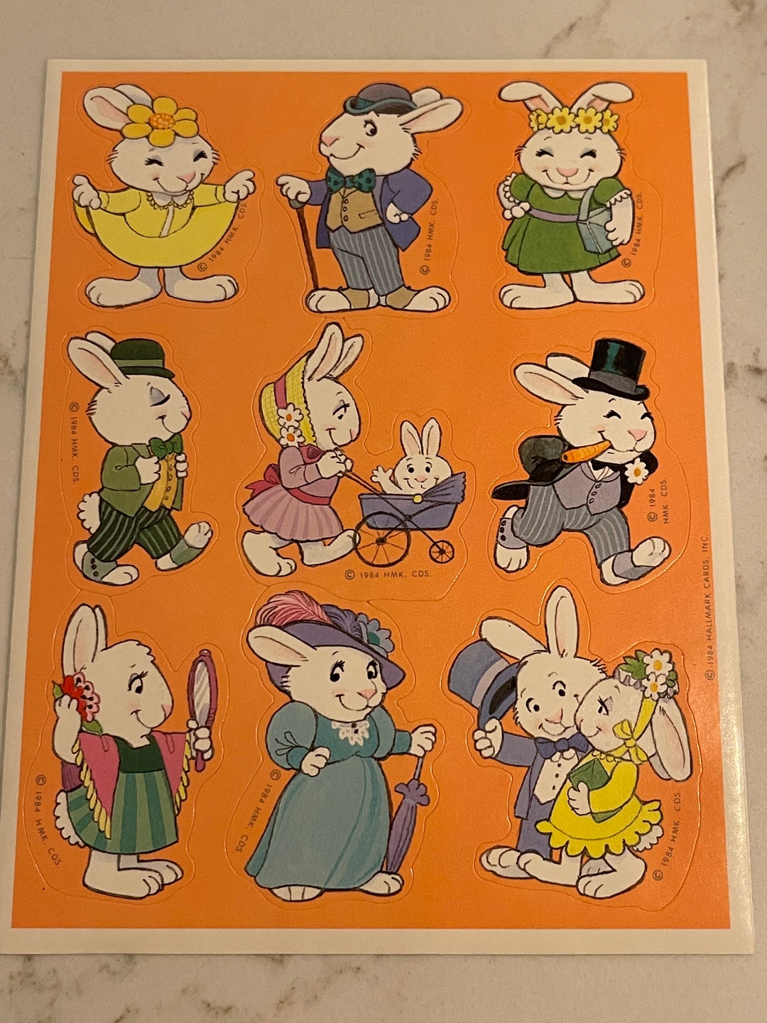 Rabbits, Life, Old Style, People, Characters, Animals, Sticker Sheet ...