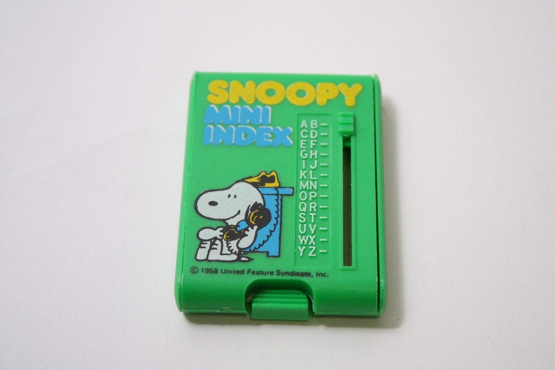 Butterfly Originals, 1965, Snoopy, Mini Index, Rolodex, Telephone ...