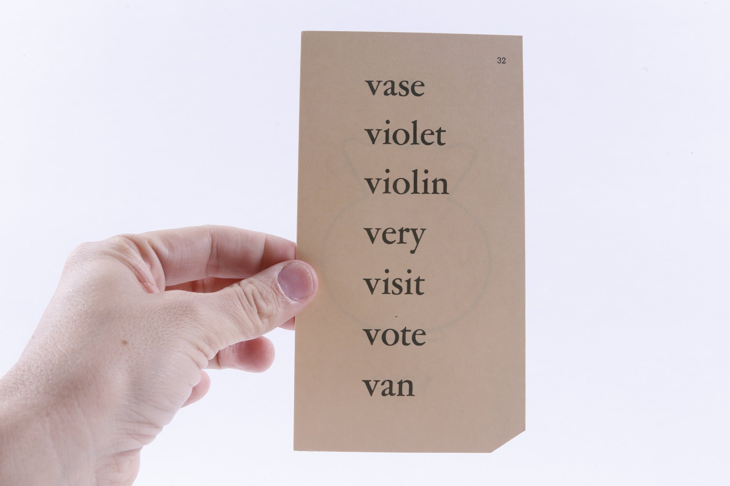 V VASE Flash Card Two-sided Sepia Aged Vintage Antique - Etsy UK