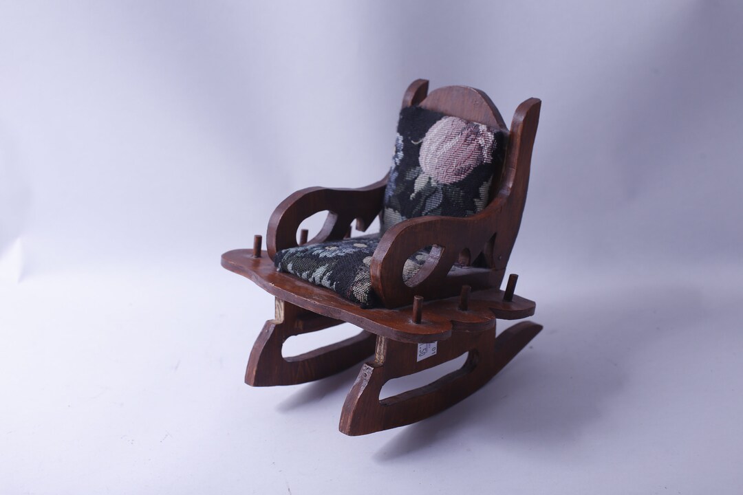 Miniature Rocking Chair, Pin Cushion, Spool, Scissors Holder, Sewing ...