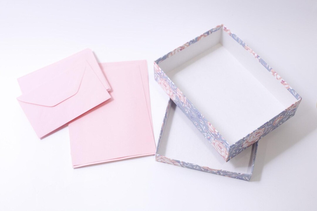 1990's, Pink Stationary, Cute Floral Box, 1980s, Paper, Envelopes ...