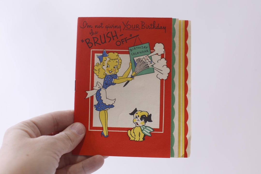 30s, Storybook Made, Birthday, Cleaning Greeting Card, USED, Folding ...