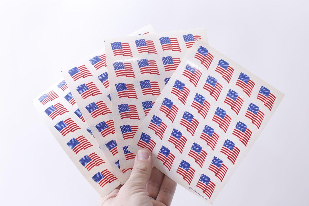 Flag of the United States, Sticker Sheets, 1987, Hallmark, American ...