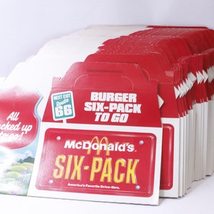 Mcdonald's, Burger Six-pack to Go, Paper Boxes, Unused, Party, Food ...