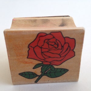 Red Rose Flower Vintage Rubber Stamp - Card Making - Crafts ~ 20-30 ...