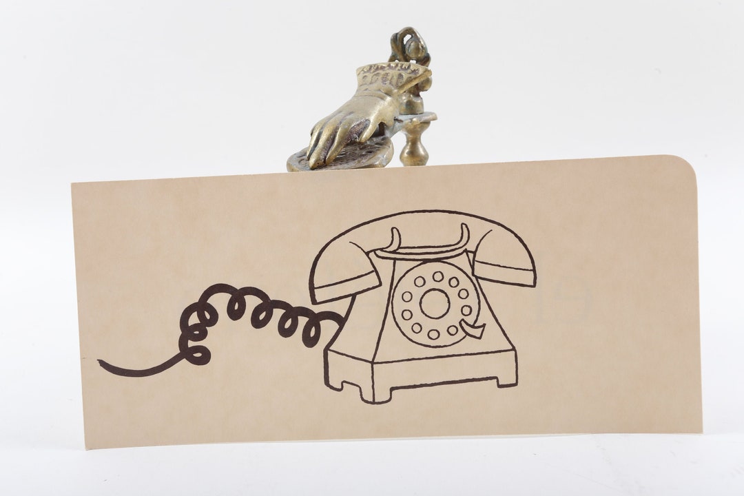 Telephone El Telefono - Spanish Flash Card Sepia Aged Vintage Sight ...