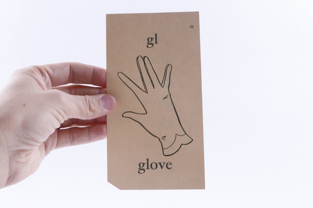 GL GLOVE - Flash Card, Two-sided, Sepia, Aged, Vintage, Antique, Sight ...