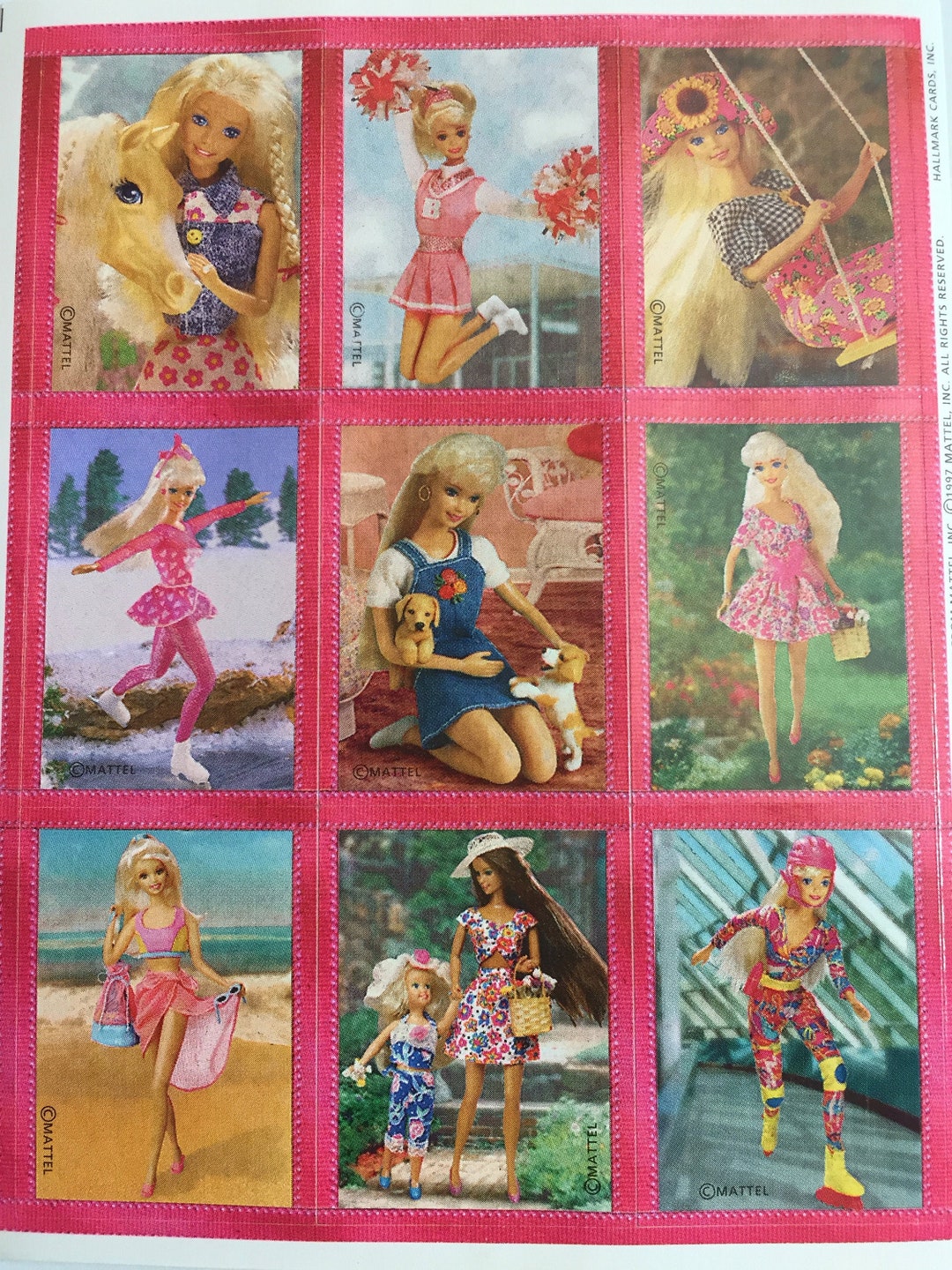 Barbie Vintage Single Sticker Sheet 1997 Scrap Booking Sticker ...