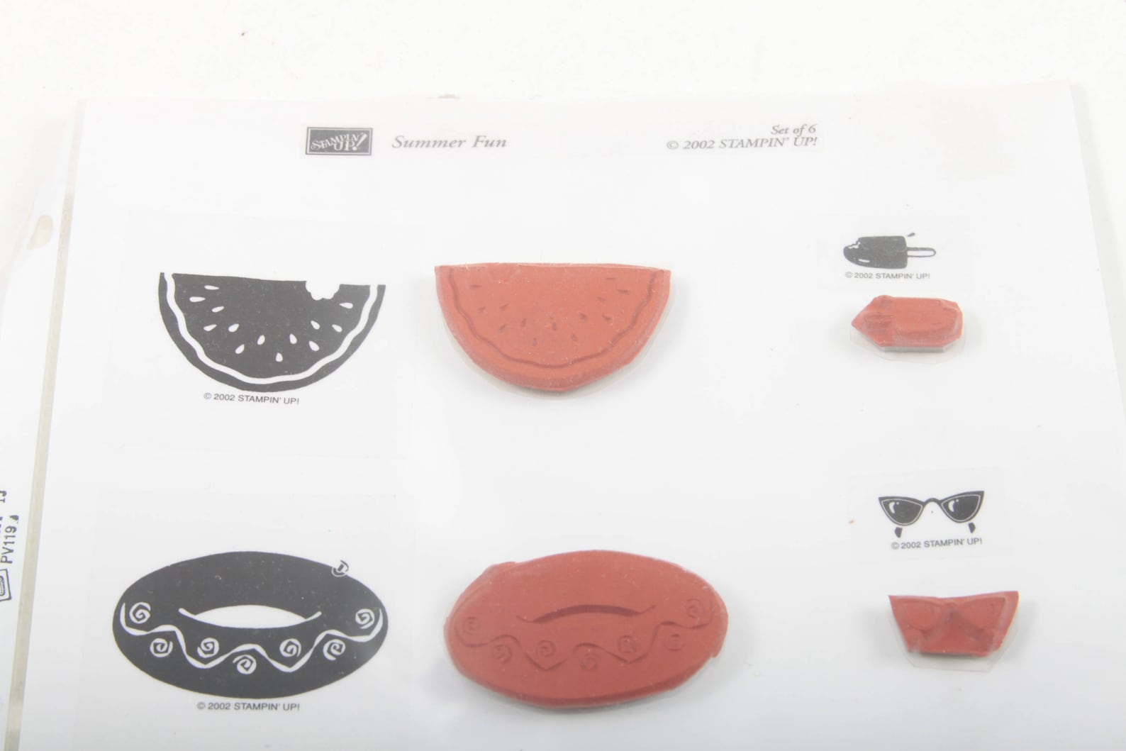 Stampin Up, Summer Fun, Vintage, Rubber, Stamp Set, Sun, Beach ...