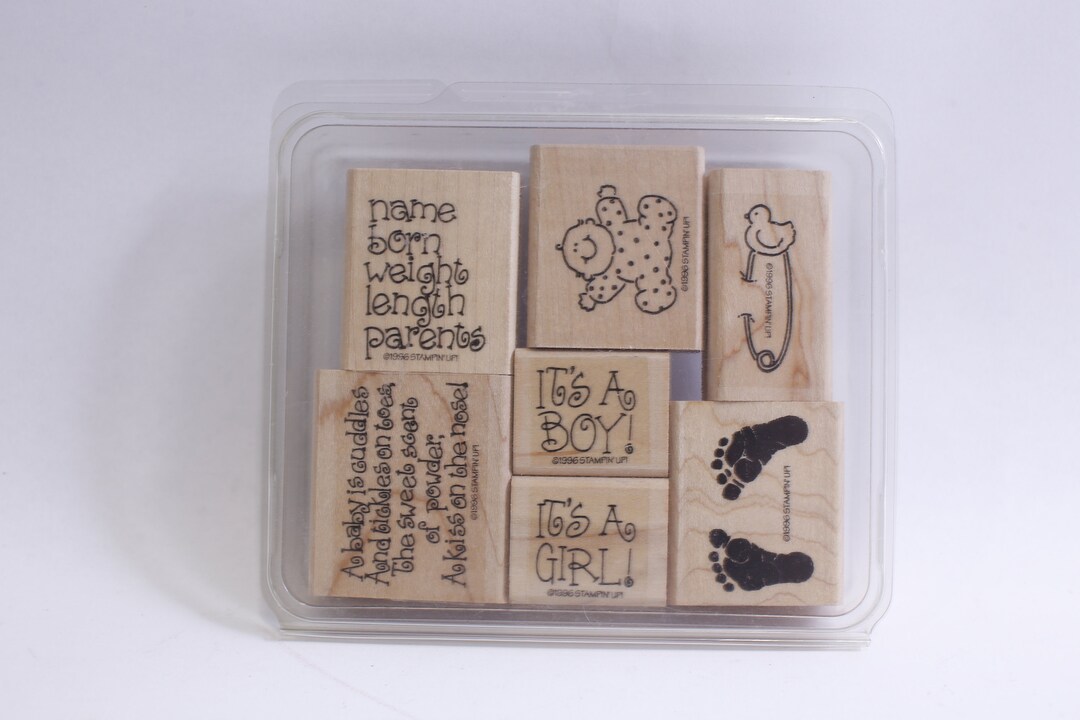 New Baby, Stamp Set, Stampin Up, Boy, Girl, Little Feet, Name Born ...