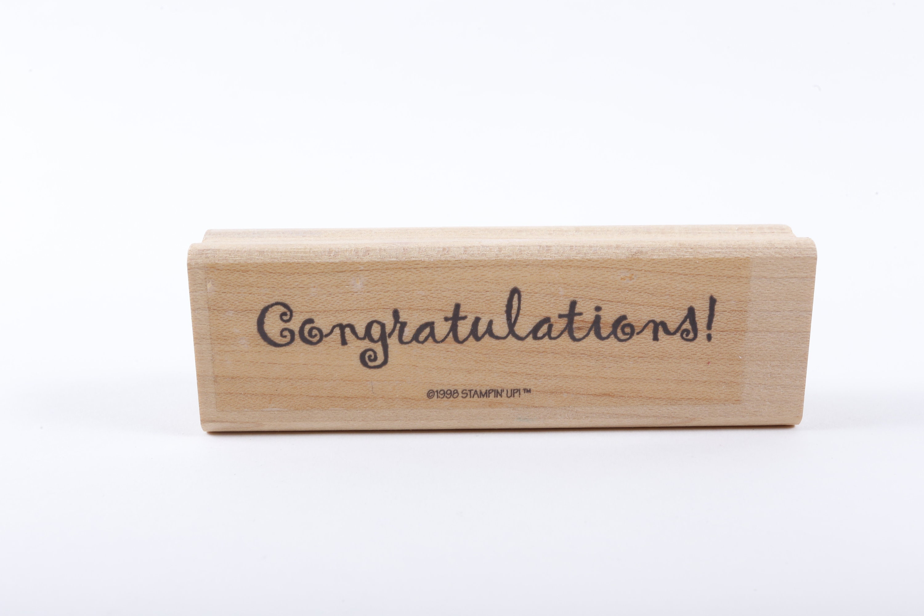 Congratulations Greetings Wishes Message Stamp Wooden Rubber Stamp ...