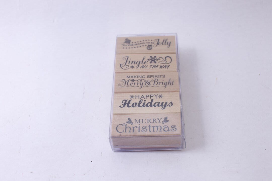 Christmas, Message Stamp Set, Holiday Wishes, Jolly, Jingle, Merry ...