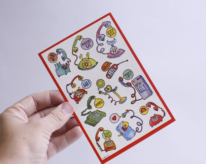 Communications Sticker Sheet, Technology-themed Decals, Office Supplies ...