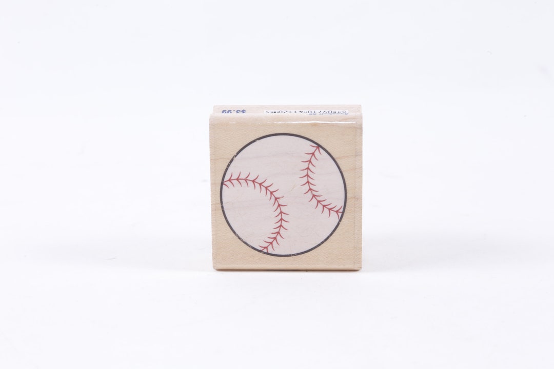 Baseball Ball Sports Picture - Message Stamp - Wooden Rubber Stamp ...