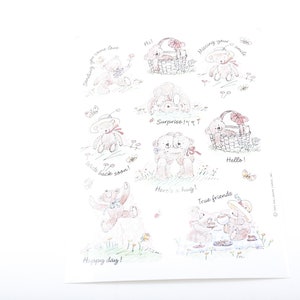 Teddy Bear Country Picnic Vintage Single Sticker Sheet 1993 Scrap ...