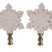 German Crystal Snowflake Lamp Finials on Antiqued Brass Bases - Etsy