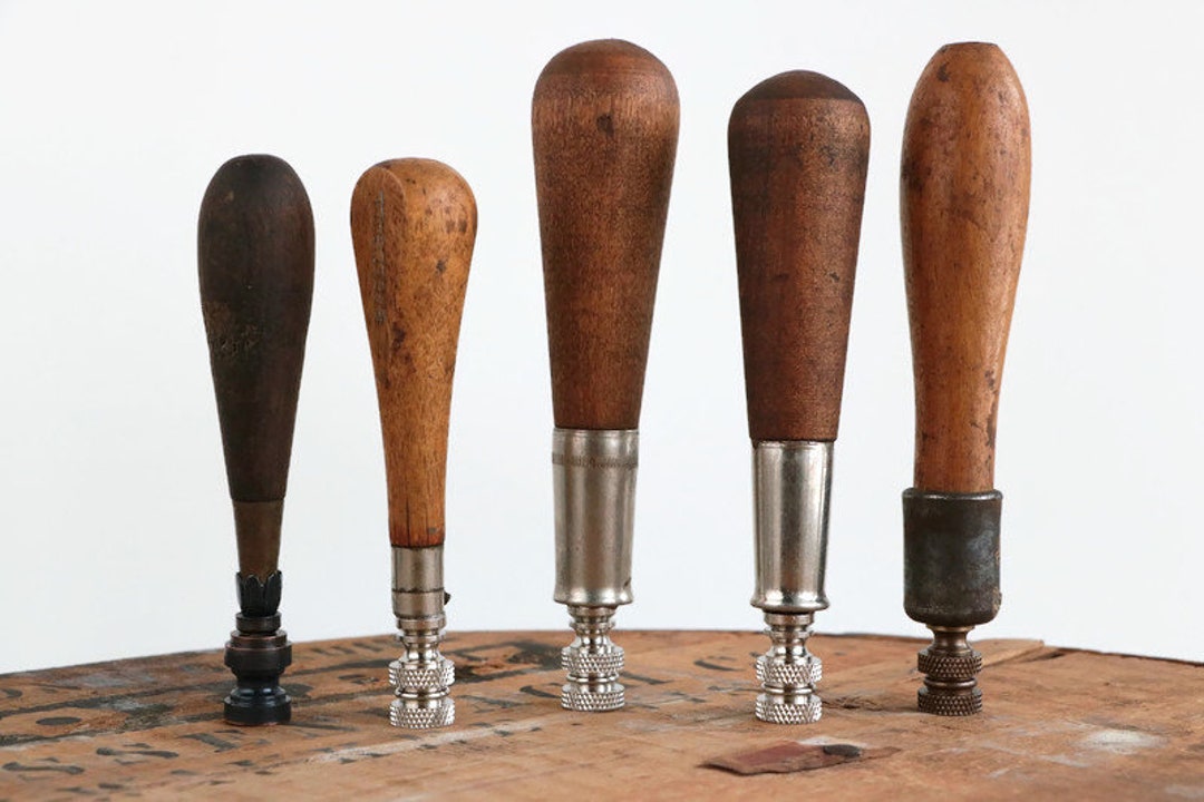 Industrial Style Wood Lamp Finials Crafted From Vintage Hand Tools ...