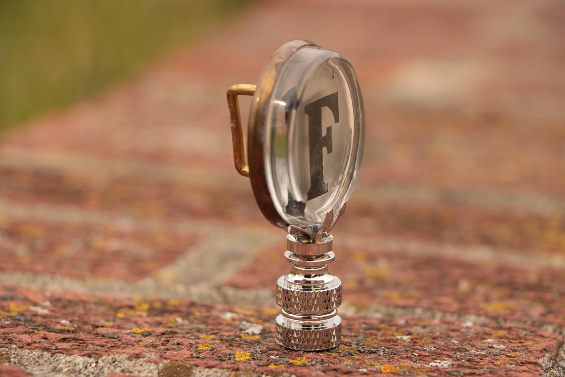 Vintage Typewriter Key Style Monogram Initial Lamp Finial - Vintage ...