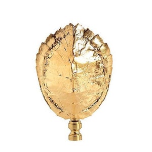 Gold Gilded Turtle Shell Shell Lamp Finial on Shiny Brass Hardware - Etsy