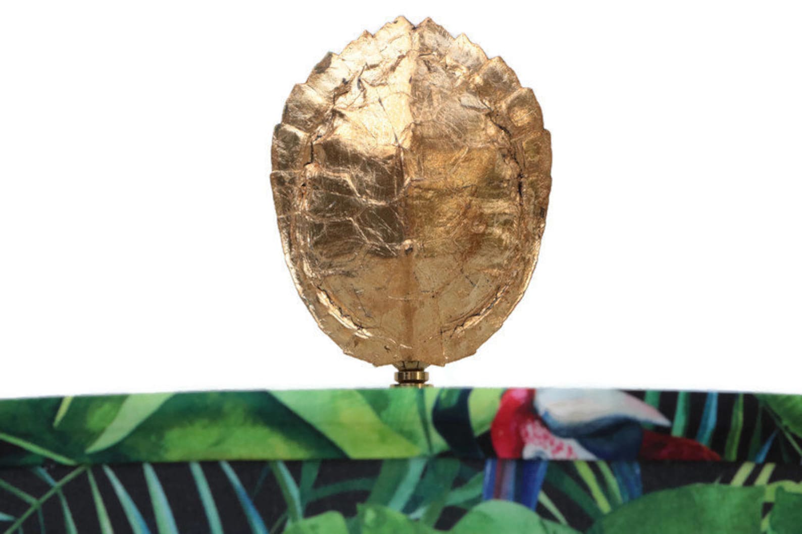 Gold Gilded Turtle Shell Shell Lamp Finial on a Shiny Brass - Etsy